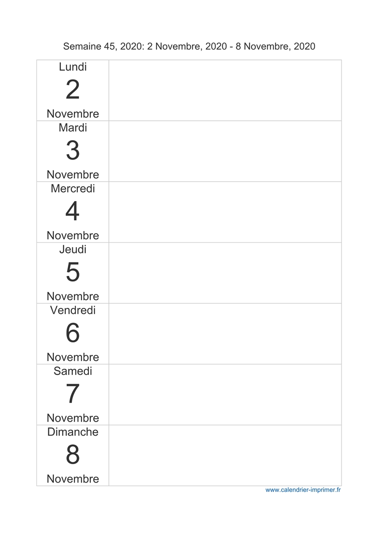 Semaine 45 2020