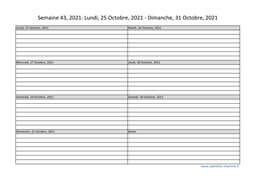 Semaine 43 2021