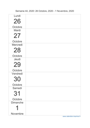 Semaine 44 2020
